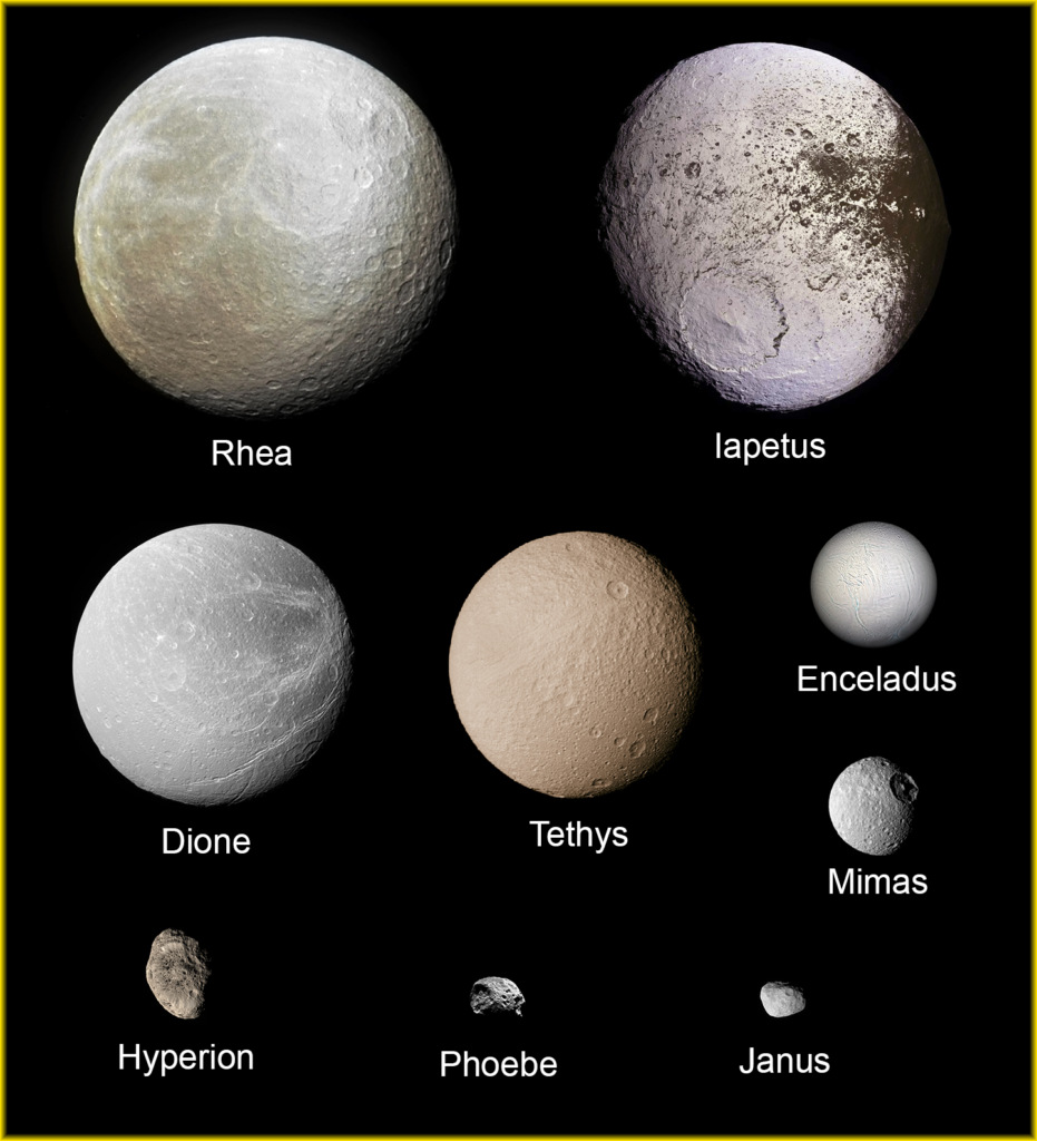 Facts About Saturn S Moons Saturn Moon Map SFSPF